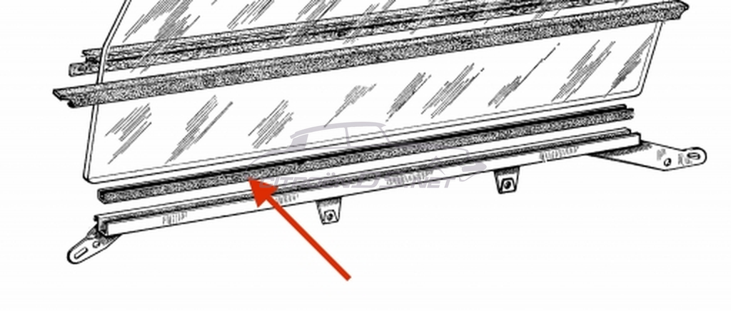 Rubber holding side window in bottom rail | Citro