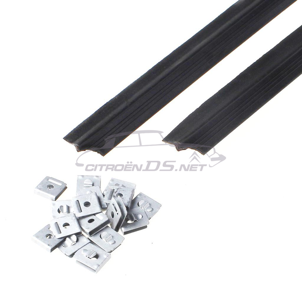 Side window seals, outer, with stainless clips, Cabriolet | Citro