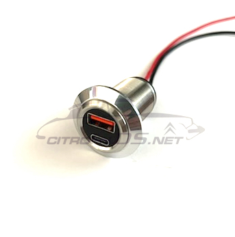 USB charging socket for dashboard